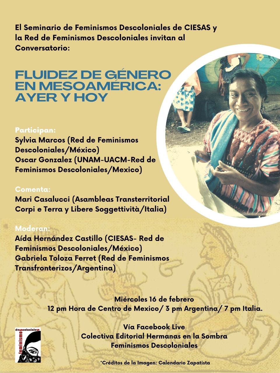Fluidez de Género en Mesoamérica: ayer y hoy, miércoles 16 de feb, 12pm ...
